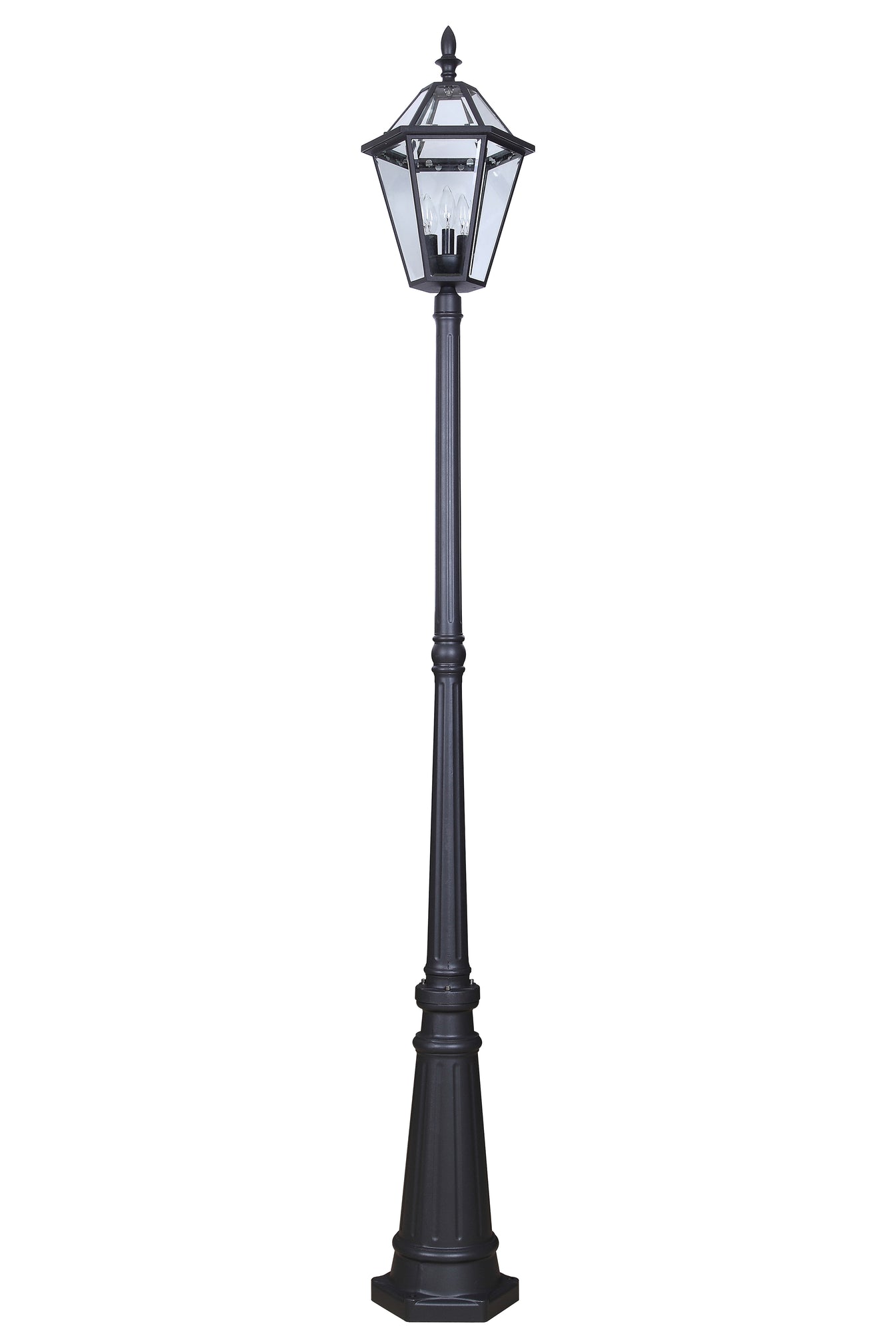 LUTEC-Hardwired Single Head Die-Cast Aluminum LED Post Light