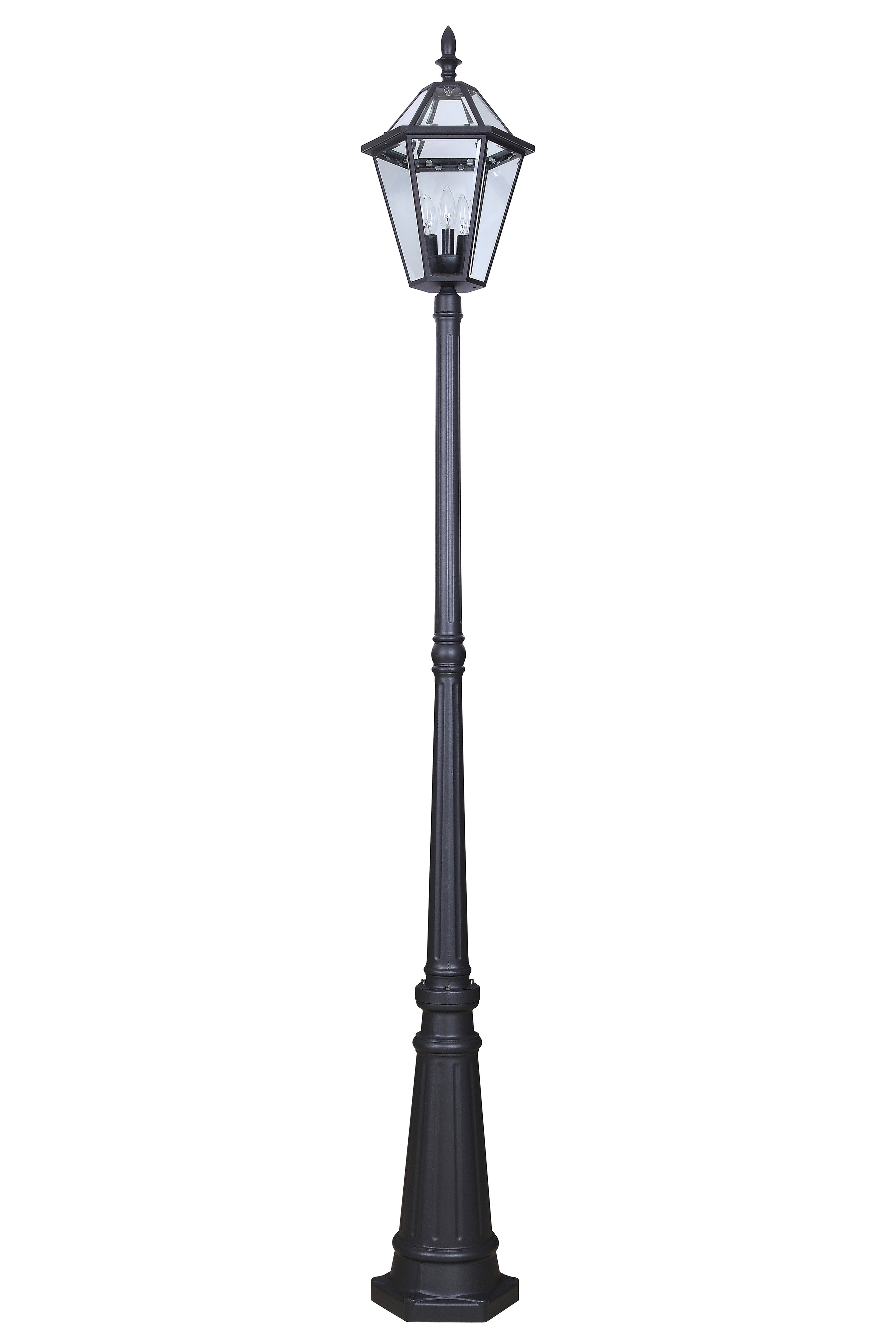 LUTEC-Hardwired Single Head Die-Cast Aluminum LED Post Light