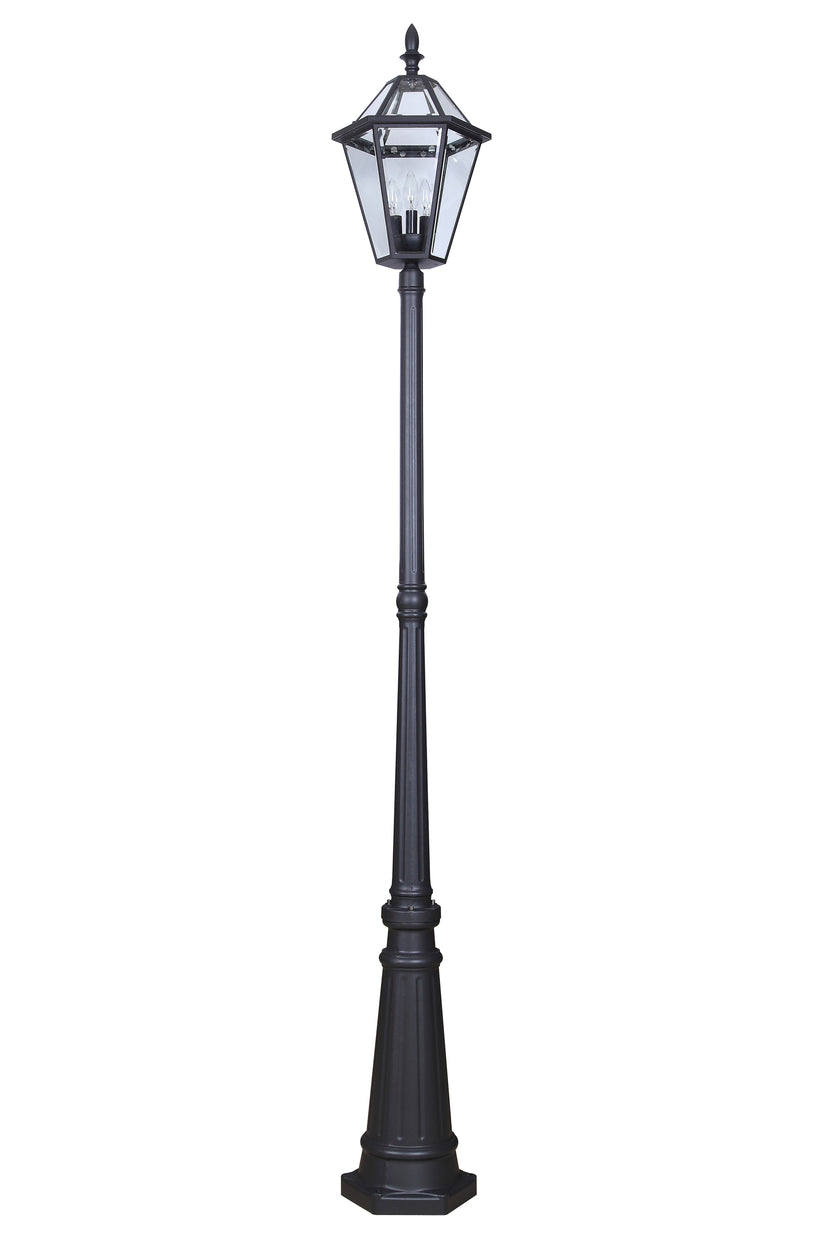 LUTEC-Hardwired Single Head Die-Cast Aluminum LED Post Light