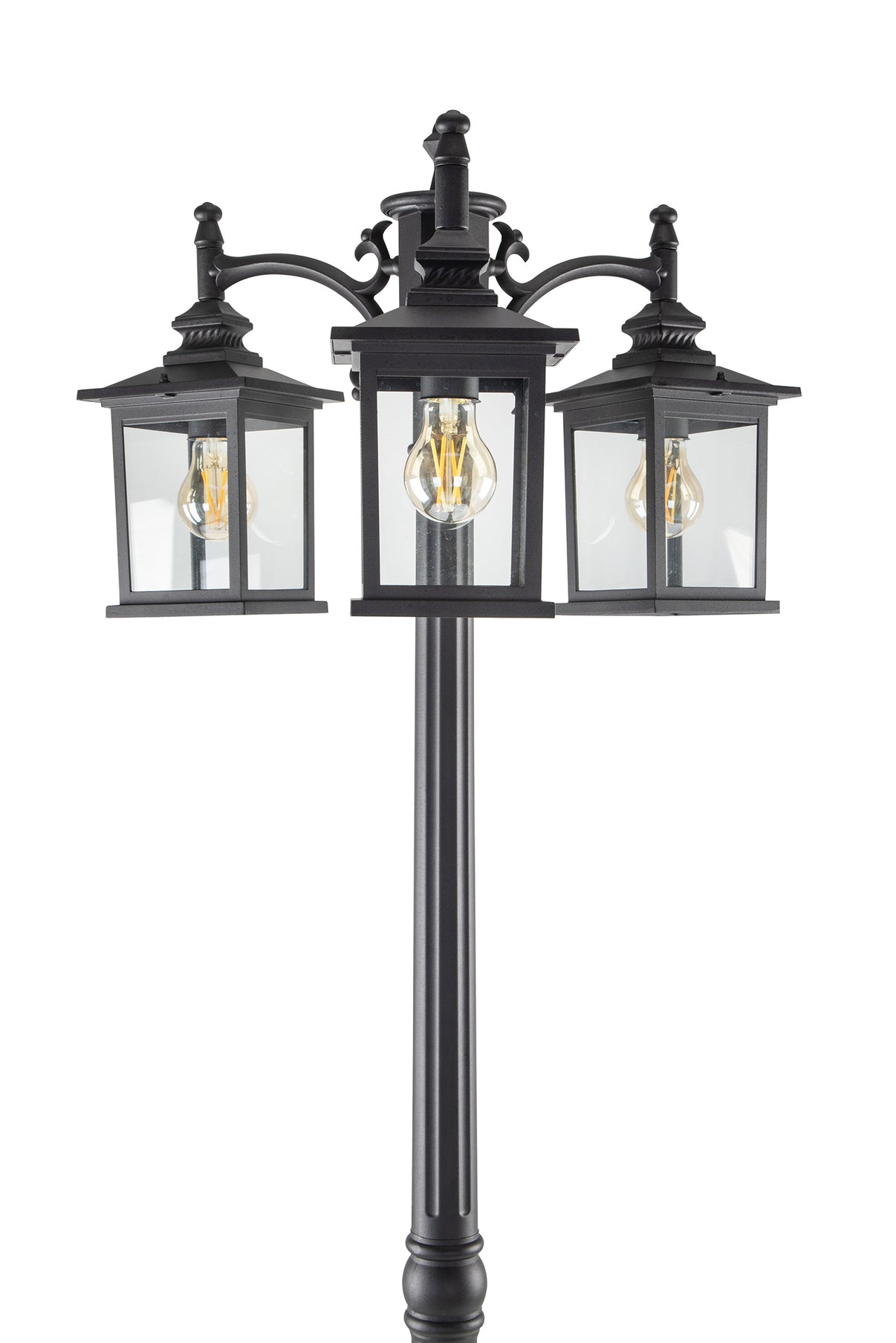 LUTEC 3 Square-Head LED Outdoor Hard Wired Street Light